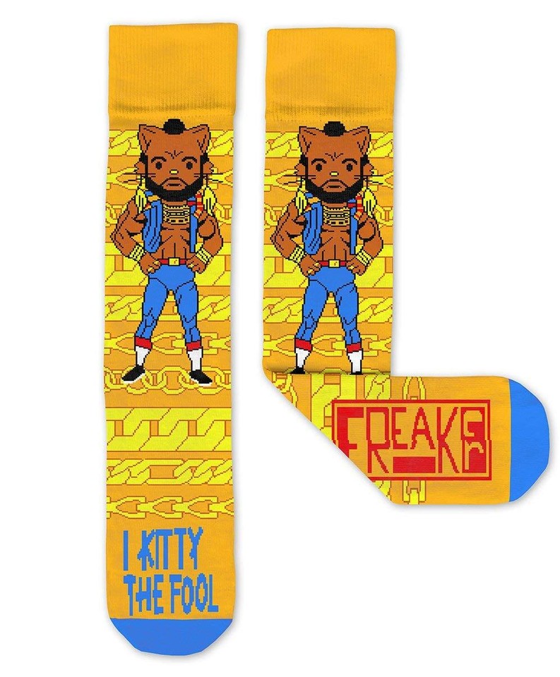 Freaker Feet Unisex Fun Colorful Cotton Socks, Mr. T, I Kitty the Fool ...