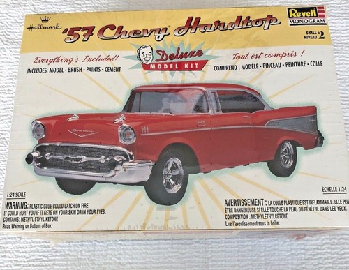 REVELL MONOGRAM MODEL --57 CHEVY HARDTOP DELUXE HALLMARK-MODEL KIT with ...