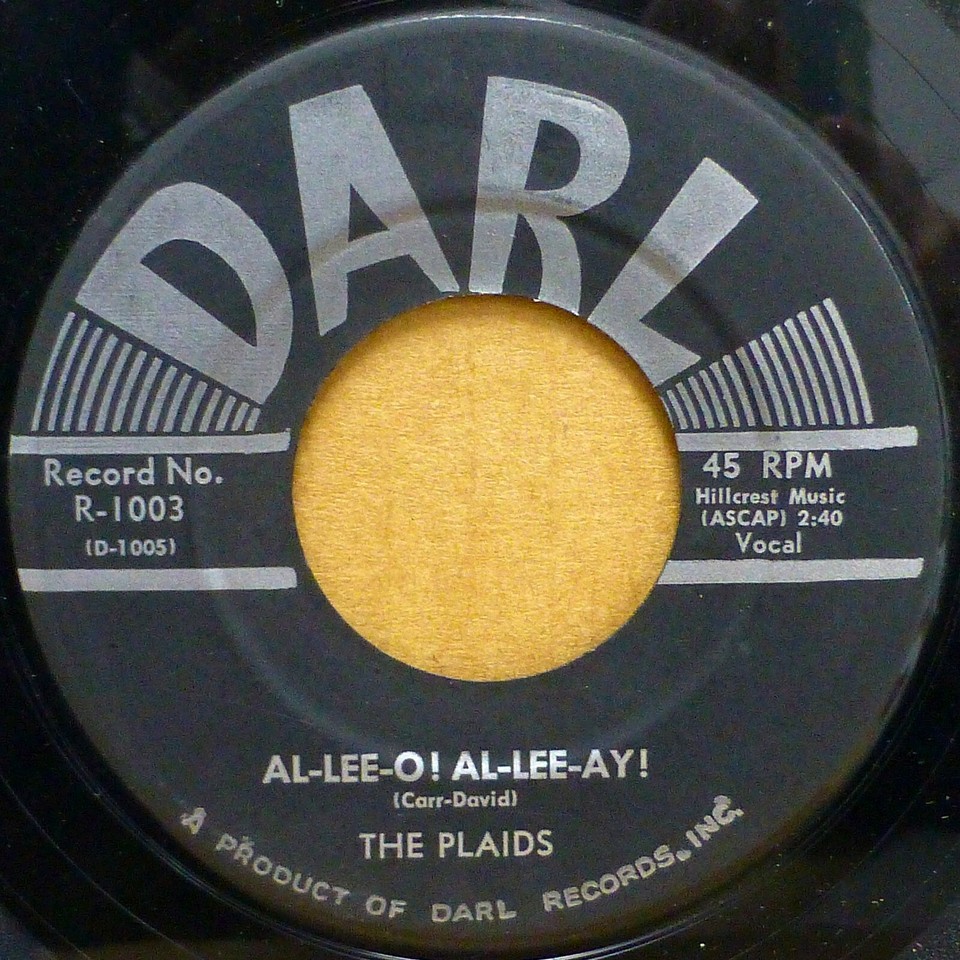 The Plaids ‎TEEN DOO-WOP Halfway To Heaven Al-Lee-O! Al-Lee-Ay! VG++ ...
