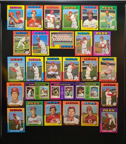 CINCINNATI REDS 1975 Topps Team Set! (28 Cards) Rose, Bench, 3 MVP ...