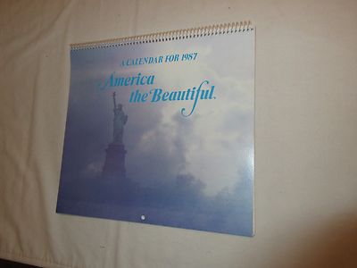 America The Beautiful . A Calendar for 1987 , 10" X 11" | eBay