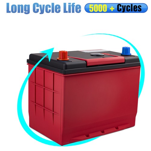 12V 80D26R 80Ah Group 24R Lithium Iron Phosphate Car Battery LiFePO4 ...