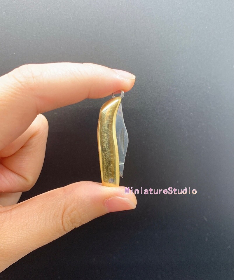 Miniature Tiny Working World's Smallest Folding Pocket EDC Brass Knife ...