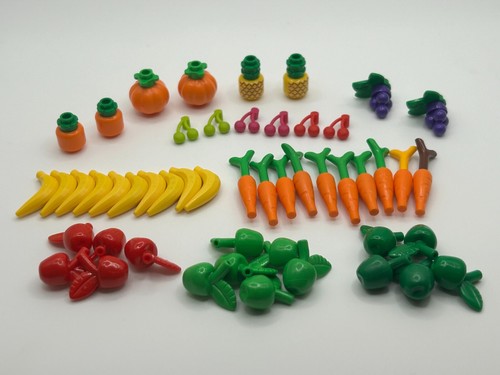 LEGO Lot of 50 pcs Produce Fruit Apple Banana Carrot Grapes Pumpkin and ...