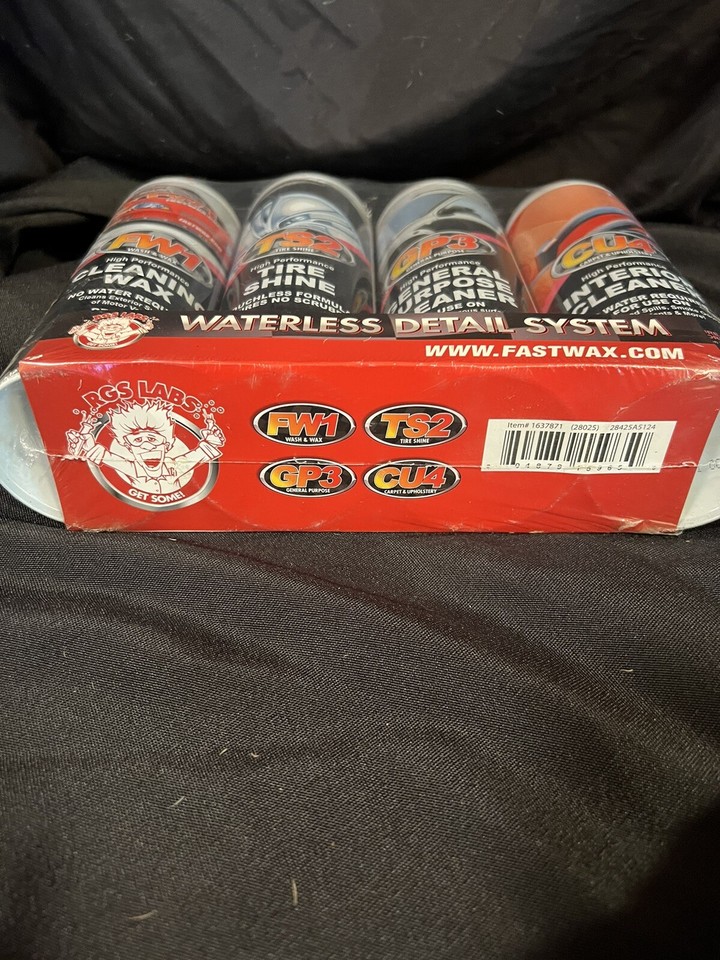 4 Pack RGS Labs Waterless Detail System Car Wash Fast Wax FW1 TS2 GP3 ...