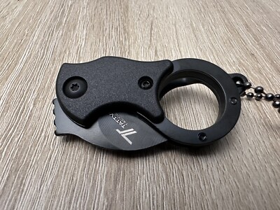 Mini Karambit Necklace Knife Compact Tactical Ball Chain Pocket Clip ...