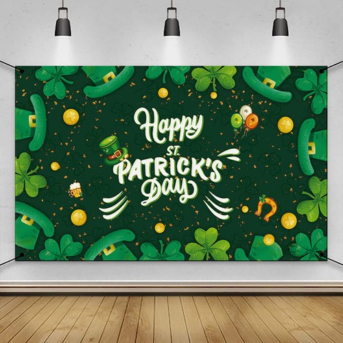 Ireland Day Background Fabric Pot Of Green Lucky Irish Backdrops For | eBay