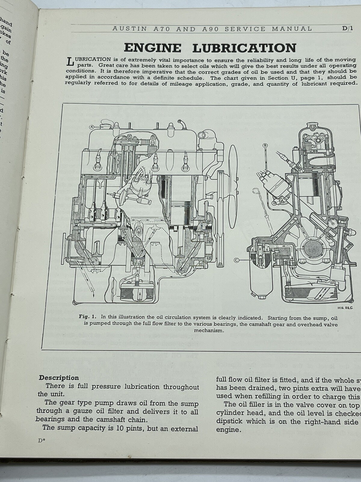 Austin A70 & A90 Series BS3 BW3 BQU2 BD2 Service Manual 1950 Auto book ...