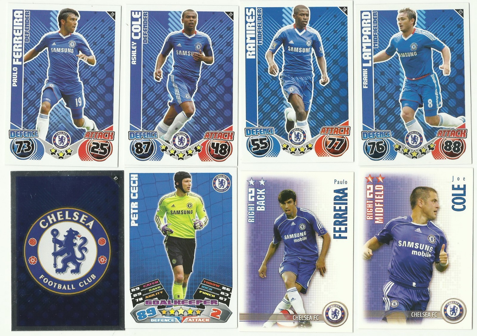 CHELSEA FOOTBALL CARDS MATCH ATTAX & SHOOT OUT x 16, includes FOIL ...