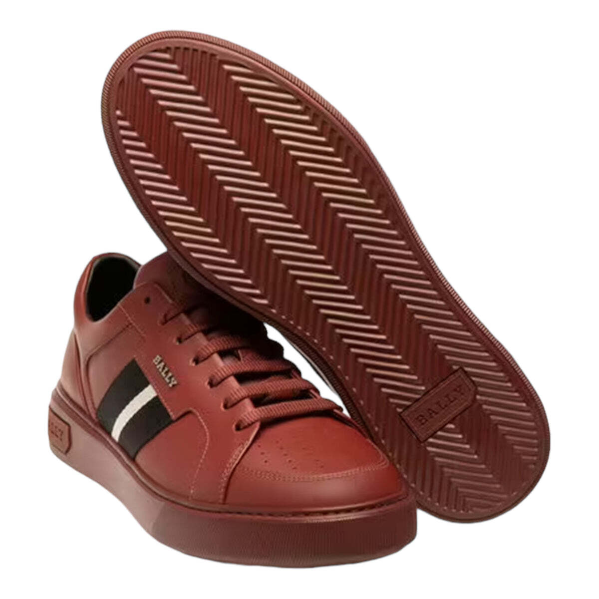 Bally Moony Men's Leather Sneakers Shoes Heritage Red US 11 MSRP $600 ...