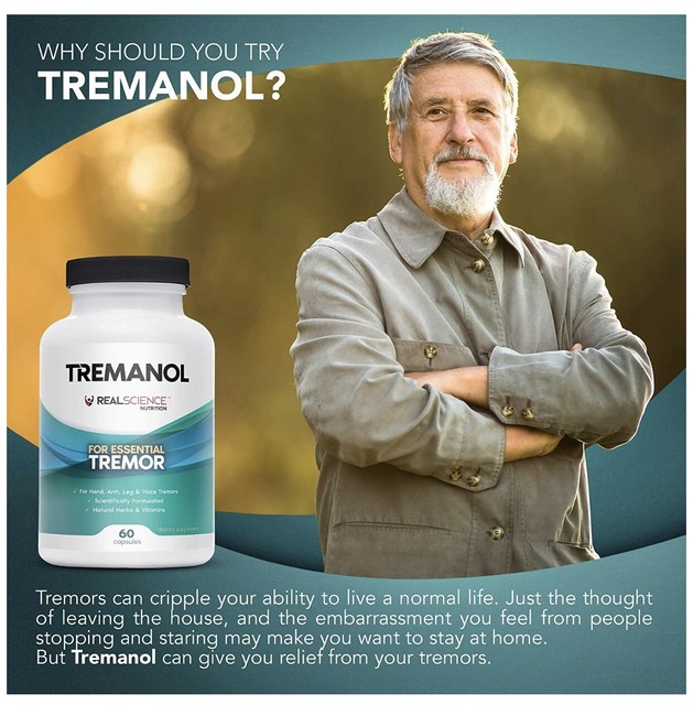 Tremanol #1 Natural Aid Essential Tremor Relief Hand Arm Leg Voice ...