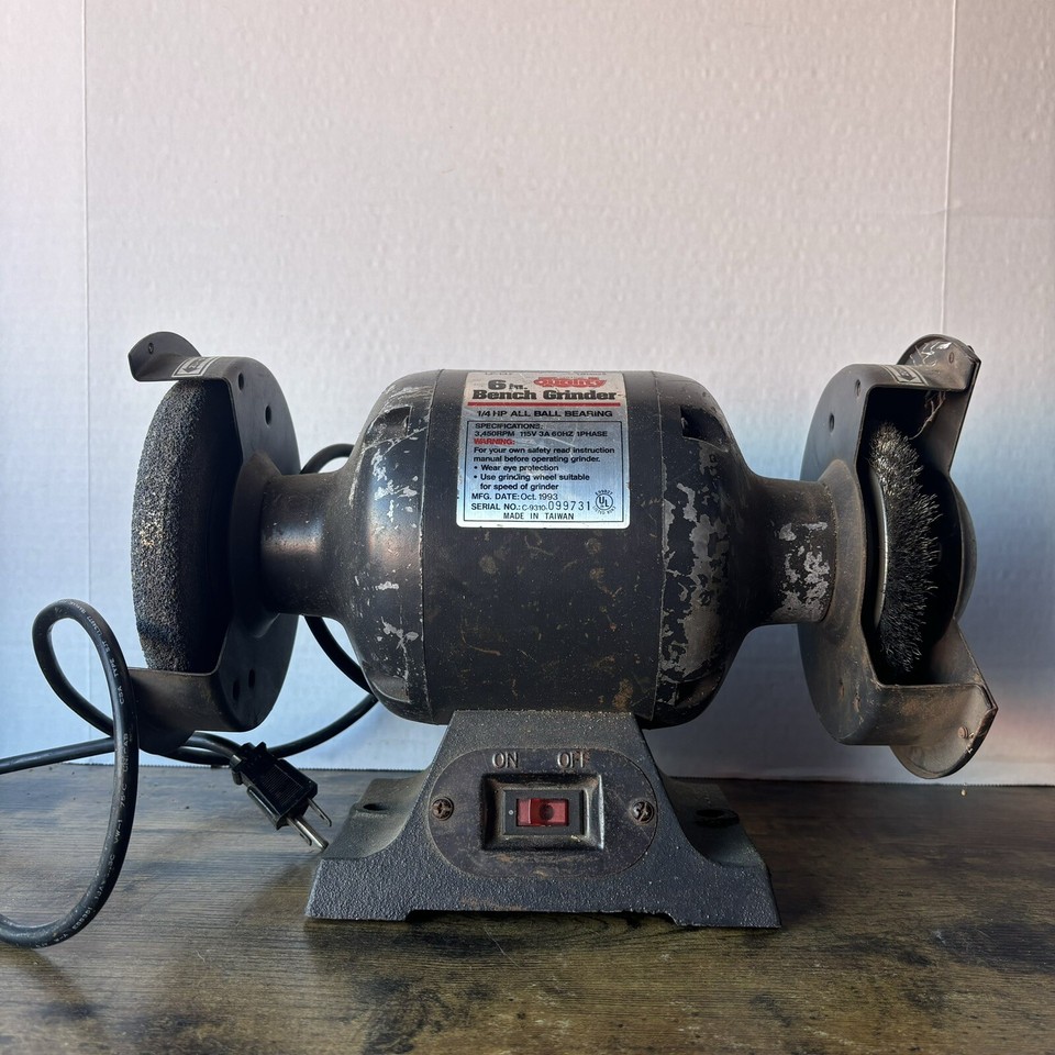 Vintage Collin’s Quality Tool 6” Inch Bench Grinder LF-137 TG14029 | eBay