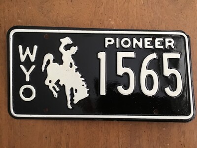 1963 Wyoming Pioneer License Plate Tag 1565 | eBay