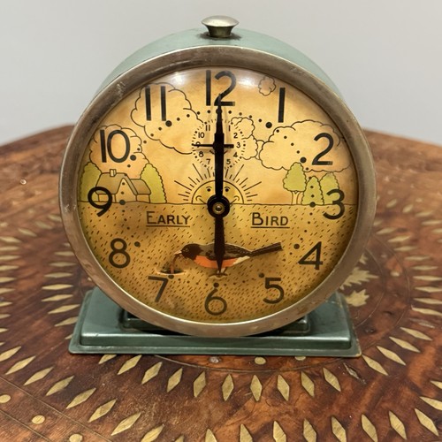 Antique Early Bird Animated Mechanical Alarm Clock | eBay