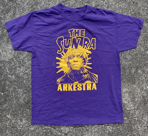 Retro Sun Ra SPACE IS THE PLACE Heavy Cotton Purple S-5XL T Shirt BL642 ...