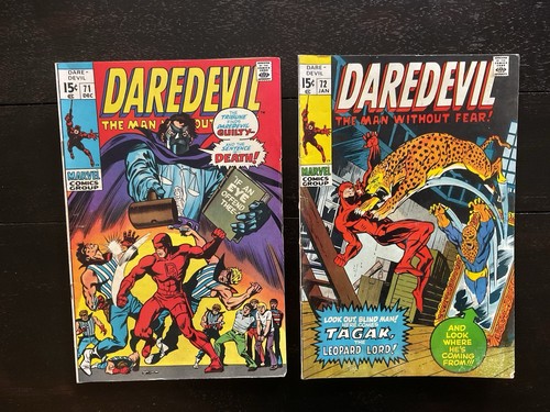 DAREDEVIL #71-72. Marvel Bronze Age Comics. Tribune. Tagak. Rare. Ships ...