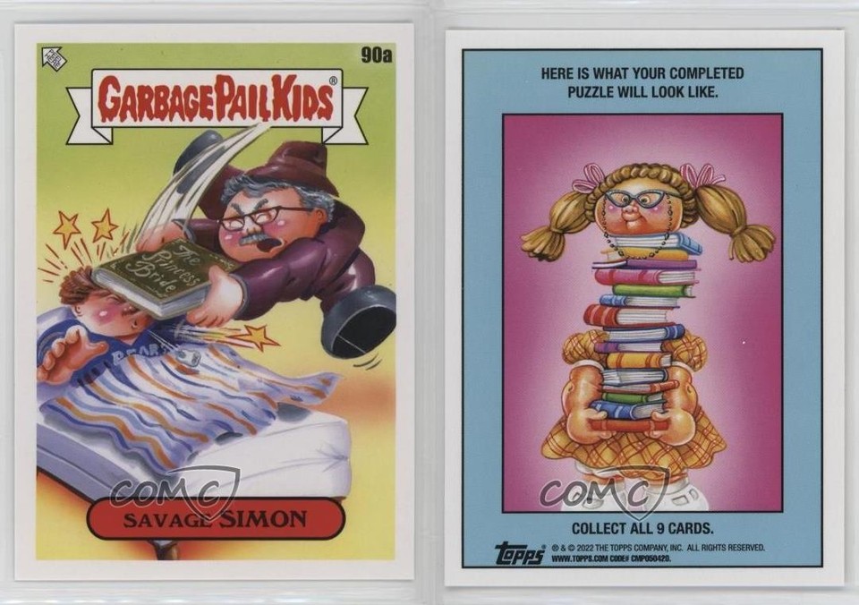 2022 Topps Garbage Pail Kids Book Worms Series 1 SAVAGE SIMON #90a 10ou ...