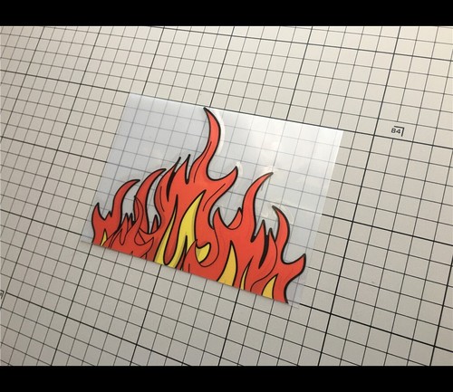 Burning Flame Fire JDM Anime Reflective Car Sticker | eBay Australia