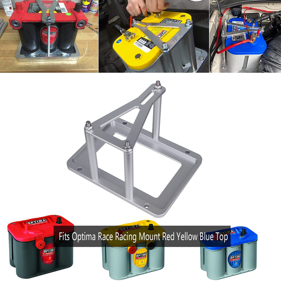 Universal Billet Battery Tray Hold Down Trunk Relocation Box for Optima ...