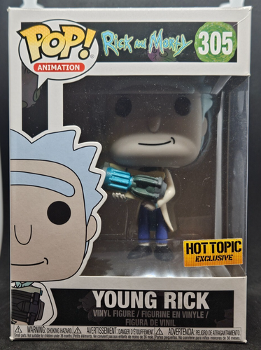 FUNKO POP RICK MORTY # 305 YOUNG RICK HOT TOPIC EXCLUSIVE STICKERED | eBay