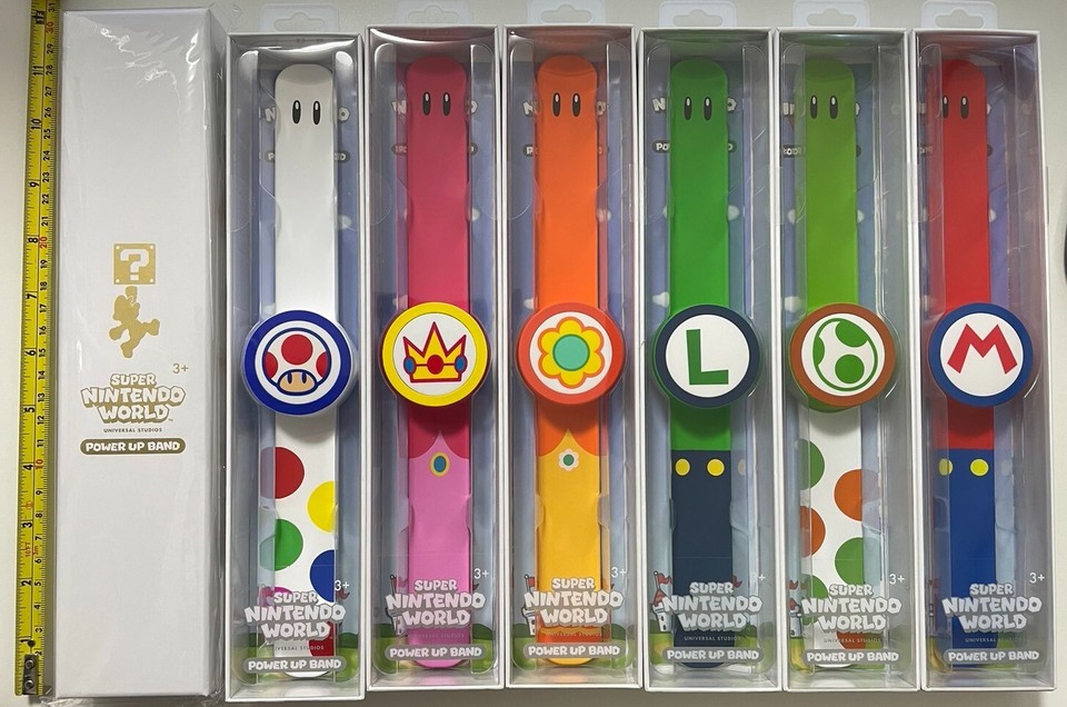 USJ Super Nintendo World Power Up Band 7 set box unopened Mario gold ...