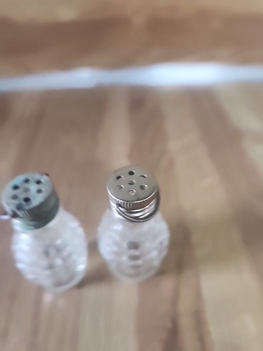 Vintage Mini Glass Hand Grenade/Lantern Shaped Hanging Salt & Pepper ...