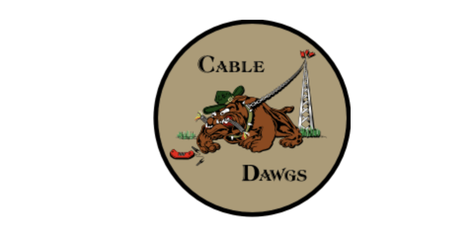 Cable Dawg Logo Heavy Duty Aerial Dog Tie Trolley System Steel Cable