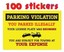 Parking violation 100 stickers ,No Parking -Towing Sticker - Do not ...