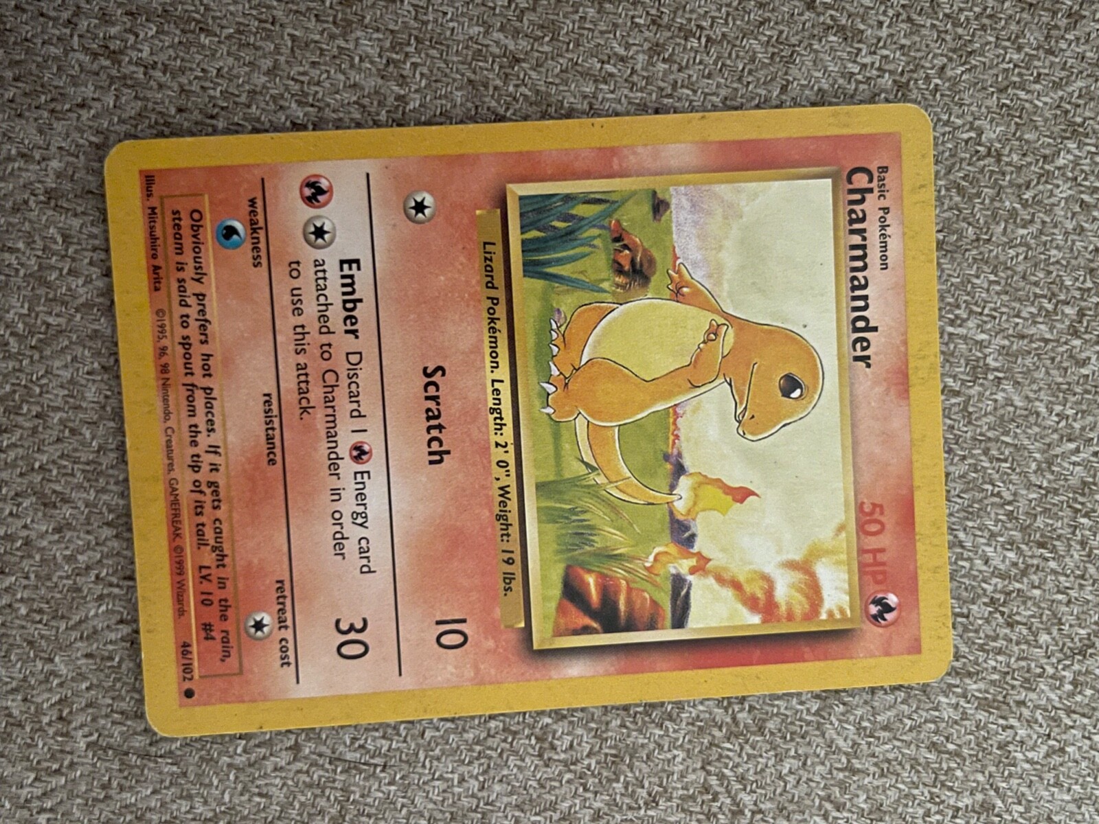 Pokémon TCG Charmander Base Set 46/102 Regular Shadowless Common | eBay