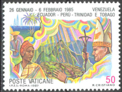 Vatican #Mi926 MNH 1987 Pope J Paul South A Indians Machu Picchu [795 ...