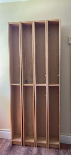 Ikea CD DVD Shelf Stand Gnedby Blonde Wood Tower Rack Shelves Holder | eBay