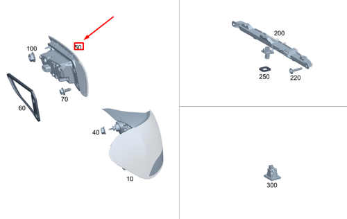 NEW MERCEDES-BENZ GLA H247 LEFT SIDE INNER TAILLIGHT A2479063501 NO ...