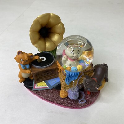 Disney Store Aristocrats Mini Globe Cats Phonograph Record Glitter ...