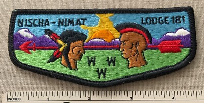 VTG OA NISCHA-NIMAT LODGE 181 Order of the Arrow FLAP PATCH WWW ...