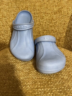 Crocs Light Blue Clogs Sling Back Shoes Sandals Men’s Size 8Women’s 10 ...