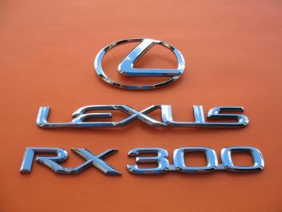 99 00 01 02 03 LEXUS RX300 RX REAR LID CHROME EMBLEM LOGO BADGE SIGN ...
