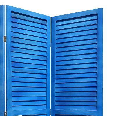 3 Panel Light Blue Shutter Screen Room Divider | eBay