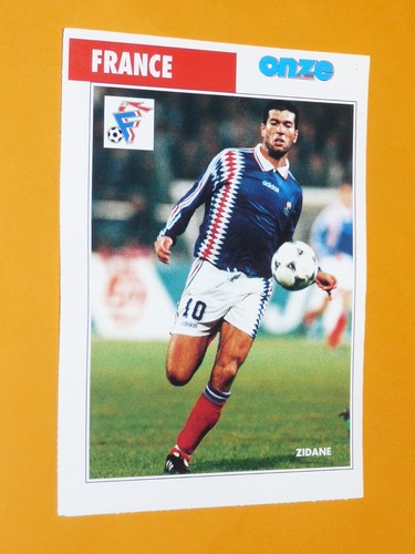FICHE FOOTBALL ONZE MONDIAL 1996 EURO 96 ENGLAND FRANCE ZINEDINE ZIDANE ...