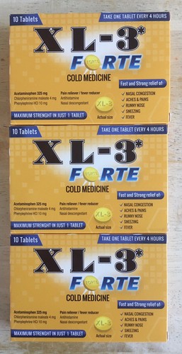 XL-3* Forte Cold Medicine 30ct (3x10) 645981000375 | eBay