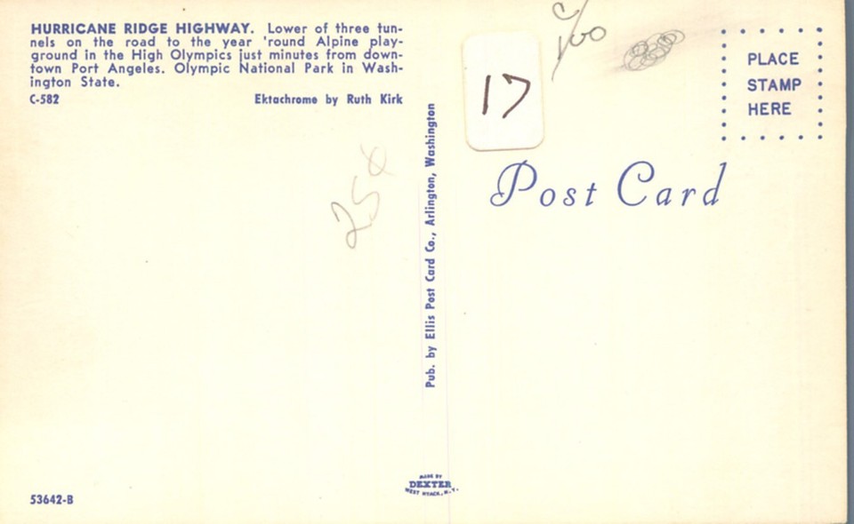 Hurricane Ridge Highway Car Tunnel Olympic National Park Washington ...