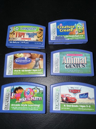 Leapfrog Leapster Lot of 6 Games Leap Frog. And Carrying Case Free Ship ...