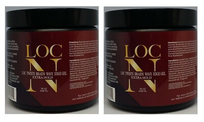 Pack of 2 Loc N Loc Twists Braids Wave Edge Gel Extra Hold 16 oz | eBay