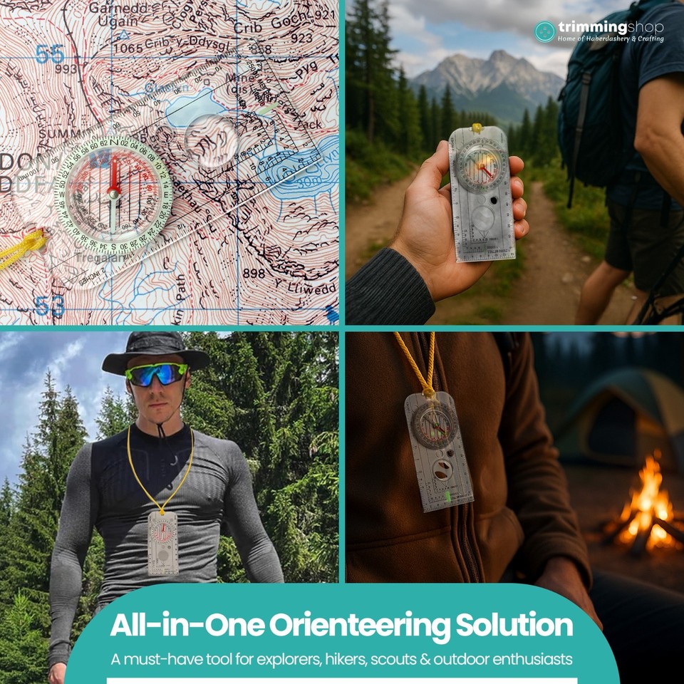 Magnifying Orienteering Compass Navigation Map Reading Scouts Army ...