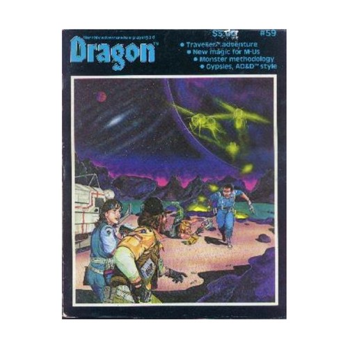 TSR Dragon Magazine #59 "Exonidas Spaceport Traveller Adventure" Mag ...