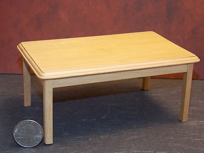 Dollhouse Miniature Dining Kitchen Table Oak 1:12 one inch scale D267 ...