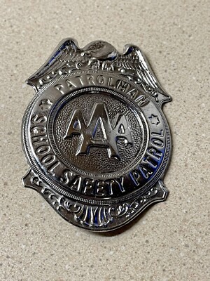 Vintage AAA School Boy Patrol Safety Patrolman Badge Grammes Style ...