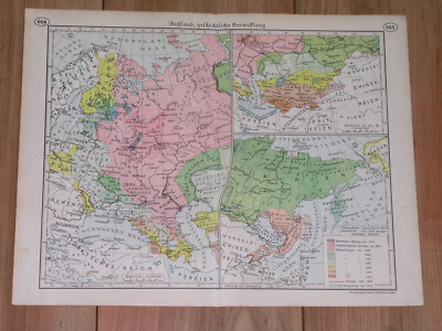 Pre-1900 - Map Of Russia Ukraine