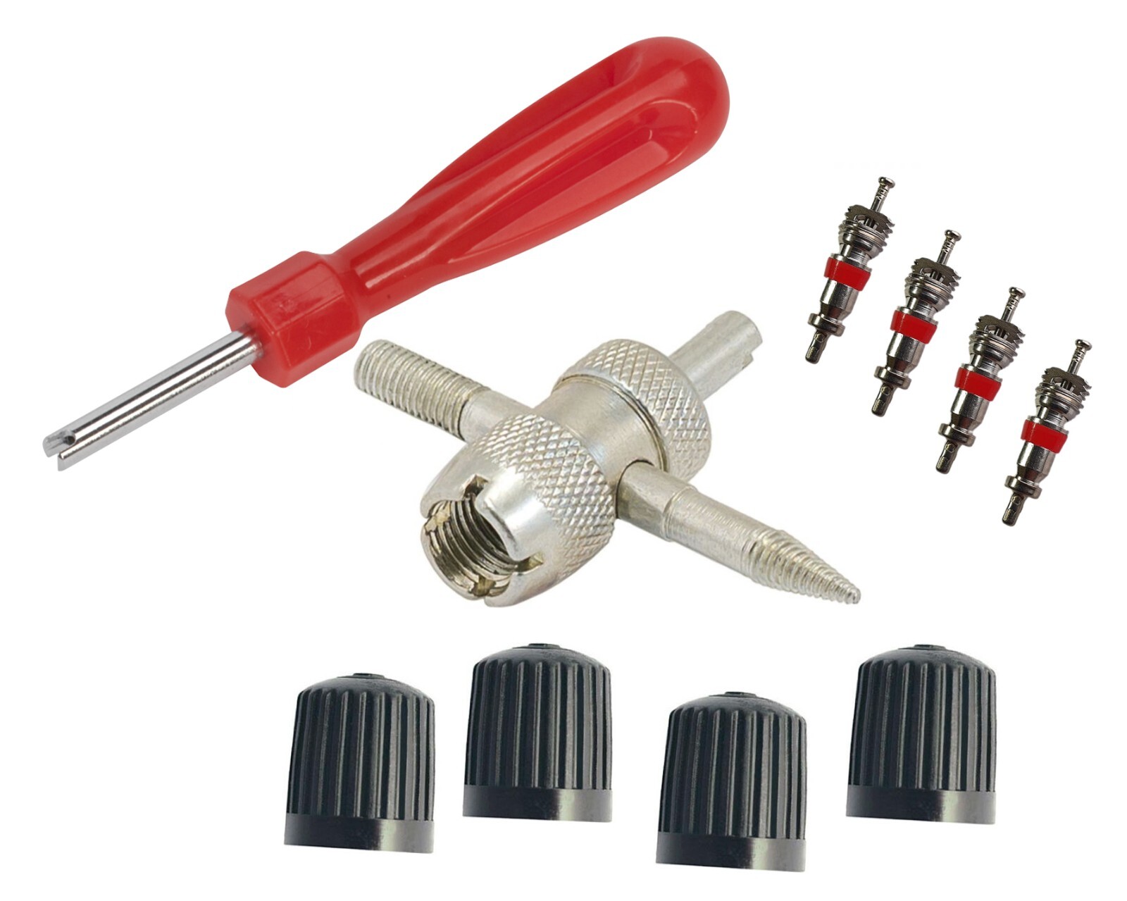 Tyre Valve Core Remover Repair Tool Key Car Bike Quad Van Trailer ...