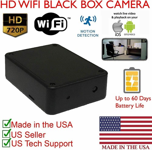 SecureGuard 60 Day Battery Powered WiFi Mini Black Box Camera | eBay