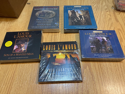 Lot of 5 NEW Louis L'Amour Audio Books CDs Random House containing 19 ...